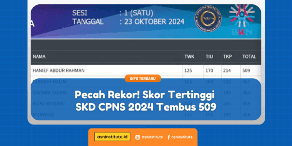 Pecah Rekor! Skor Tertinggi SKD CPNS 2024 Tembus 509